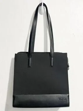 Tumi | Bags | Tumi Bag Purse Nylon Ballistic Tote Leather Work Black ...
